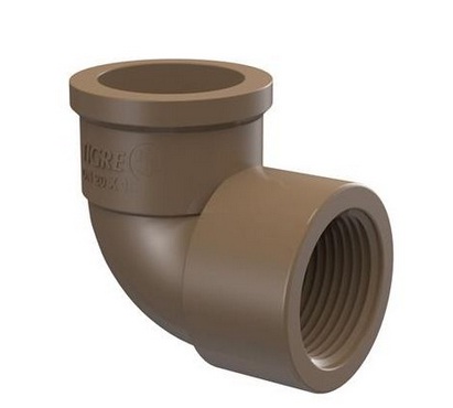 COTOVELO PVC MARROM 25MM X 20MM (3/4 X 1/2) ( JOELHO 90º) LISA/ROSCA ...